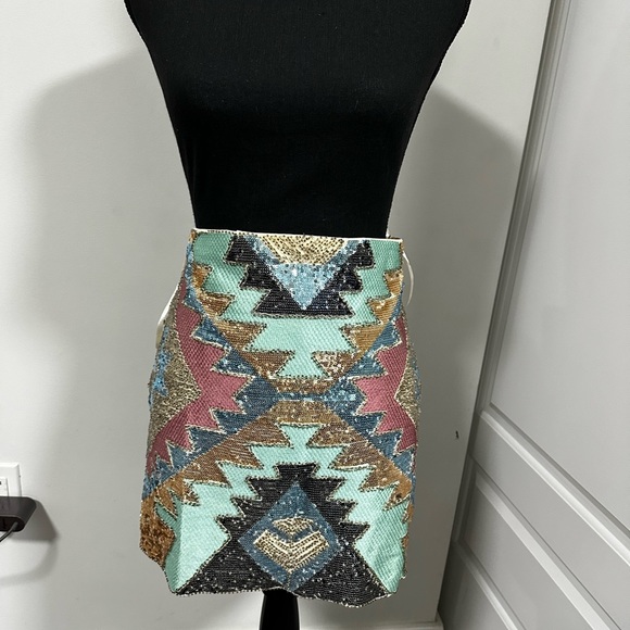 Sweewe Paris | Skirts | Sweewe Paris Medium Multi Colored Sequin Mini ...